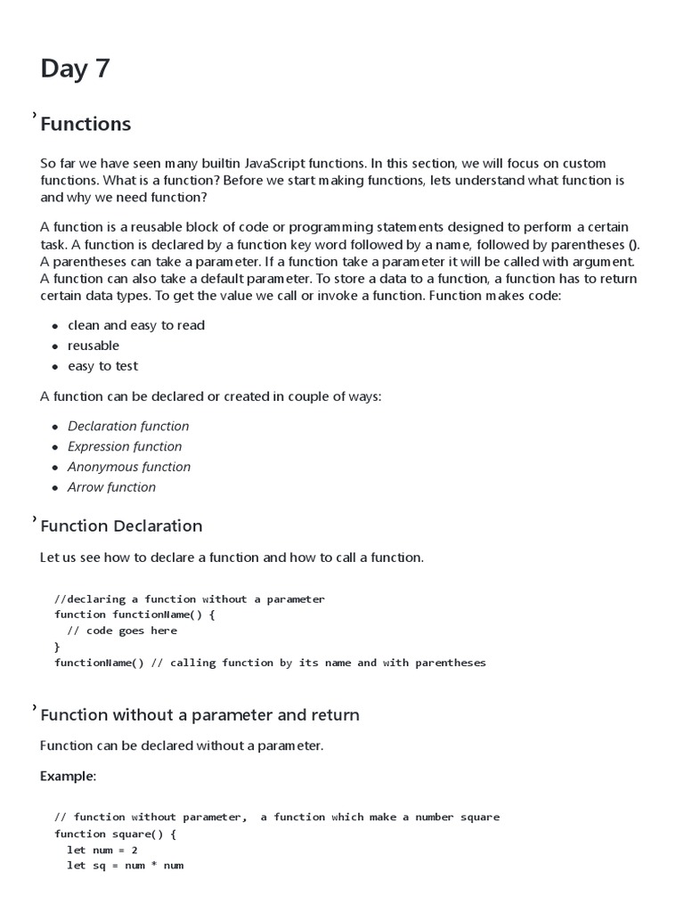 Day 7 Functions | PDF | Body Mass Index | Anonymous Function