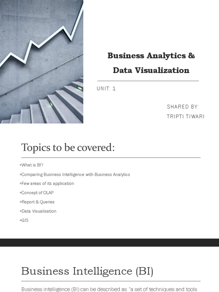 Business Analytics & Data Visualization - Unit1 | PDF | Geographic ...