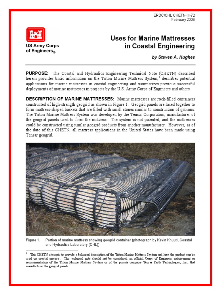 Uses For Marine Mattresses in Coastal Engineering | PDF | Mattress ...