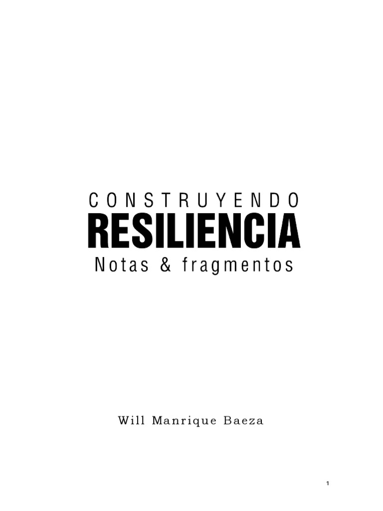 Construyendo Resiliencia | PDF | Las emociones | Inteligencia emocional