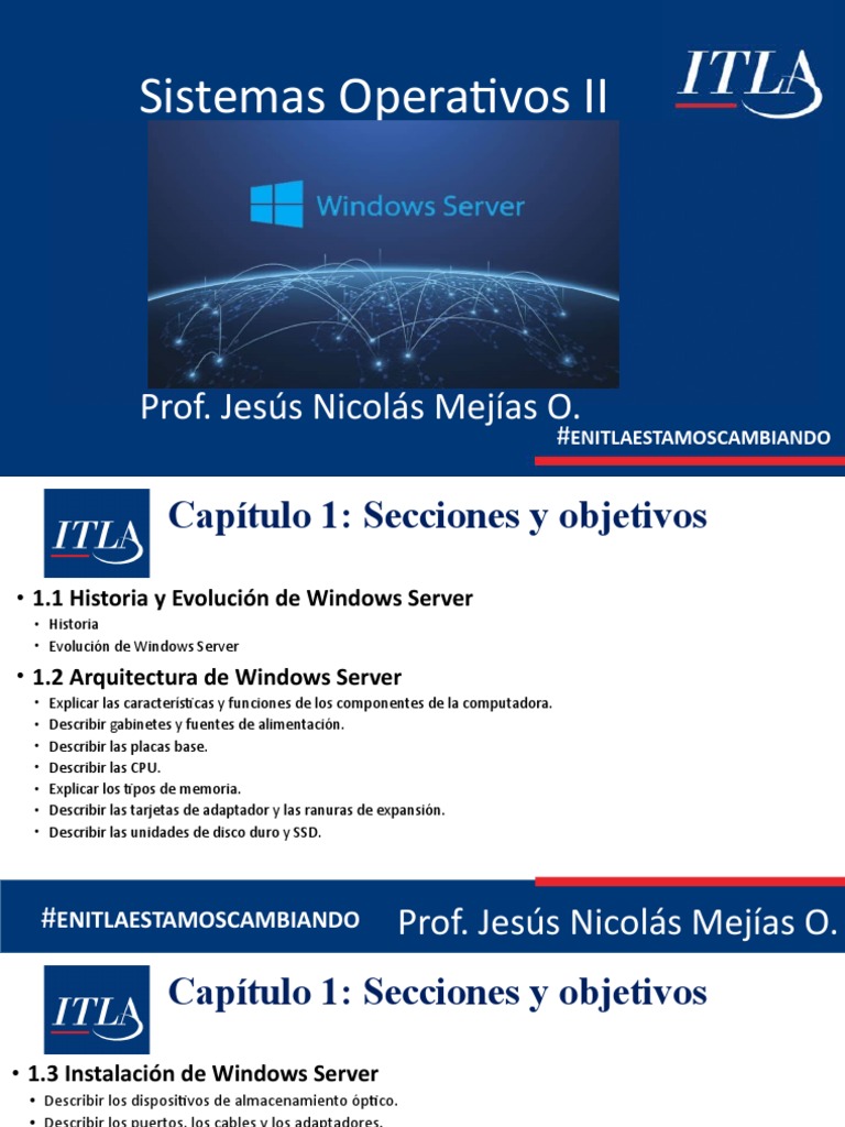 Capítulo I Introducción A Microsoft Windows Server | PDF | Servidor (Computación) | Windows ...
