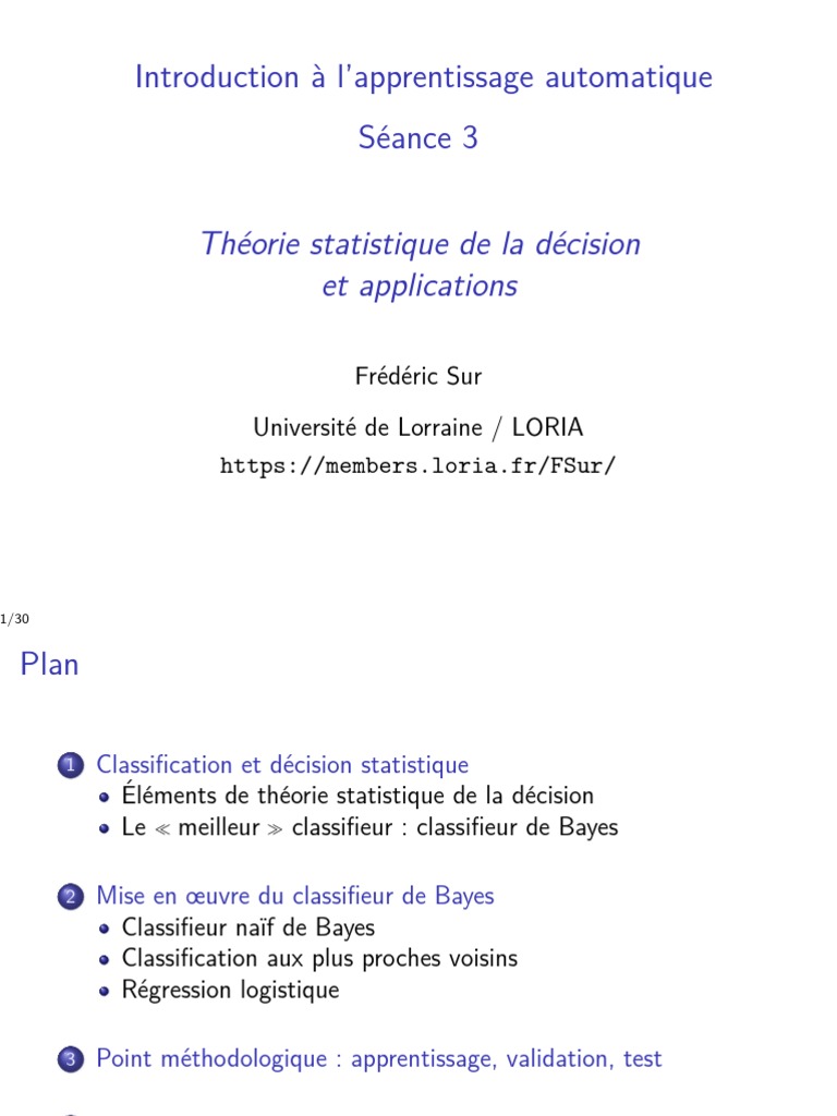 Seance 3 | PDF | Apprentissage automatique | Statistiques