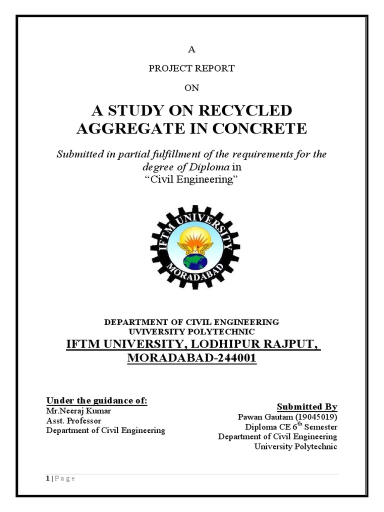 3-PAVAN GAUTAM Project Report | PDF | Concrete | Construction Aggregate