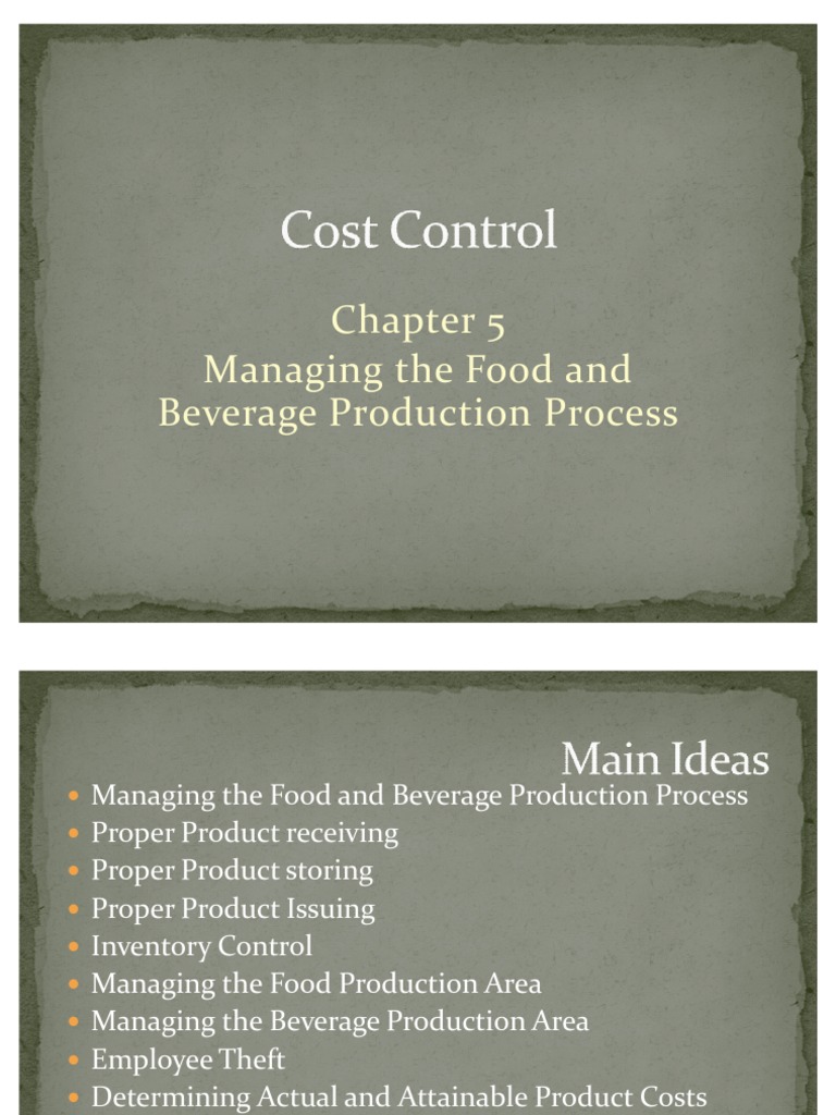 Managing Cost Control | PDF | Inventory Valuation | Inventory