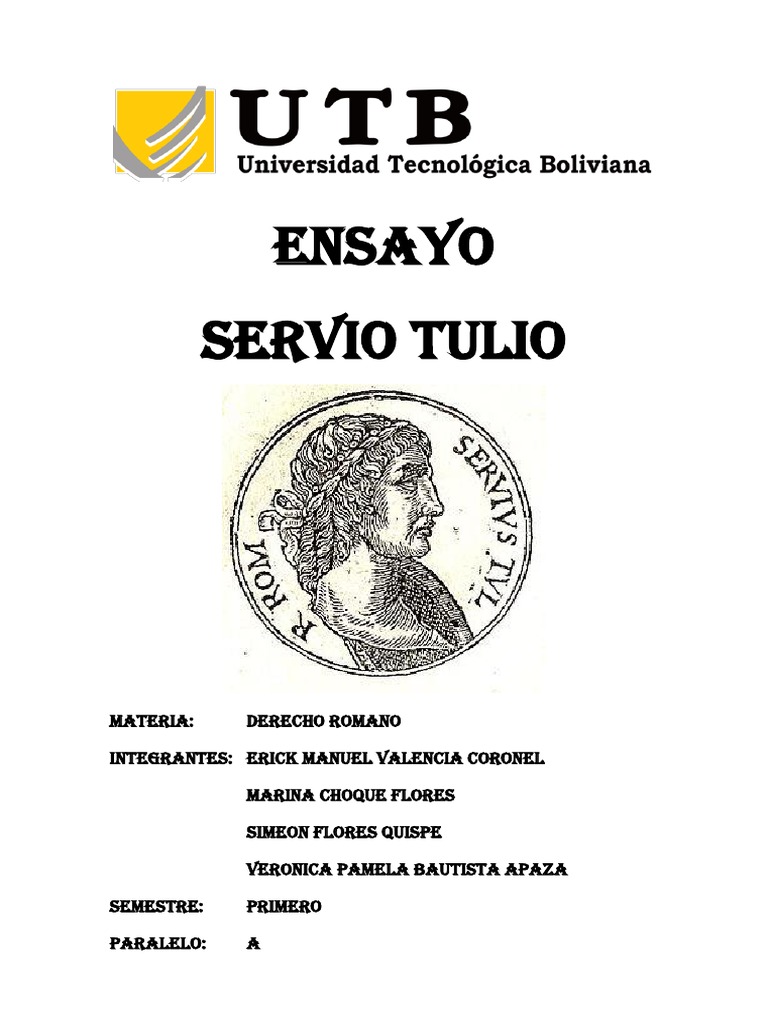 Servio Tulio - Derecho Romano 1 Limpio | PDF | Roma antigua