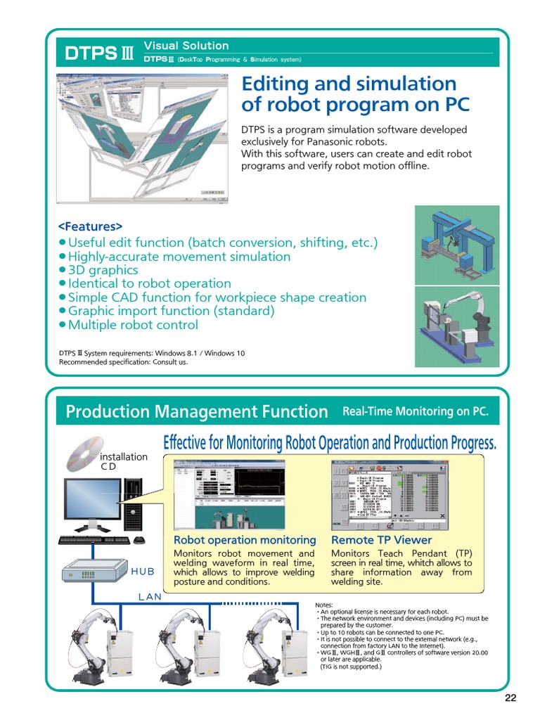 Editing and Simulation of Robot Program On PC: Production Management ...