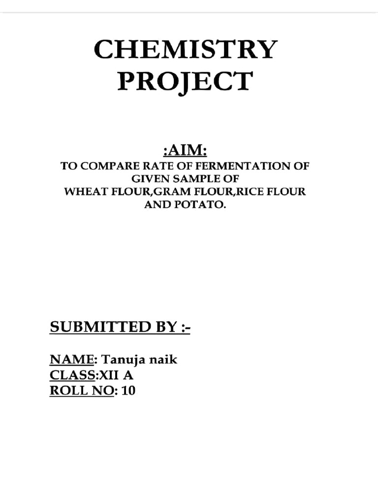 Class 12 Comparitive Study of Rate of Fermentation. | PDF ...