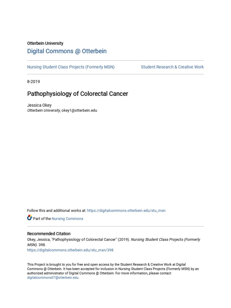 Pathophysiology of Colorectal Cancer | PDF | Colorectal Cancer | Cancer