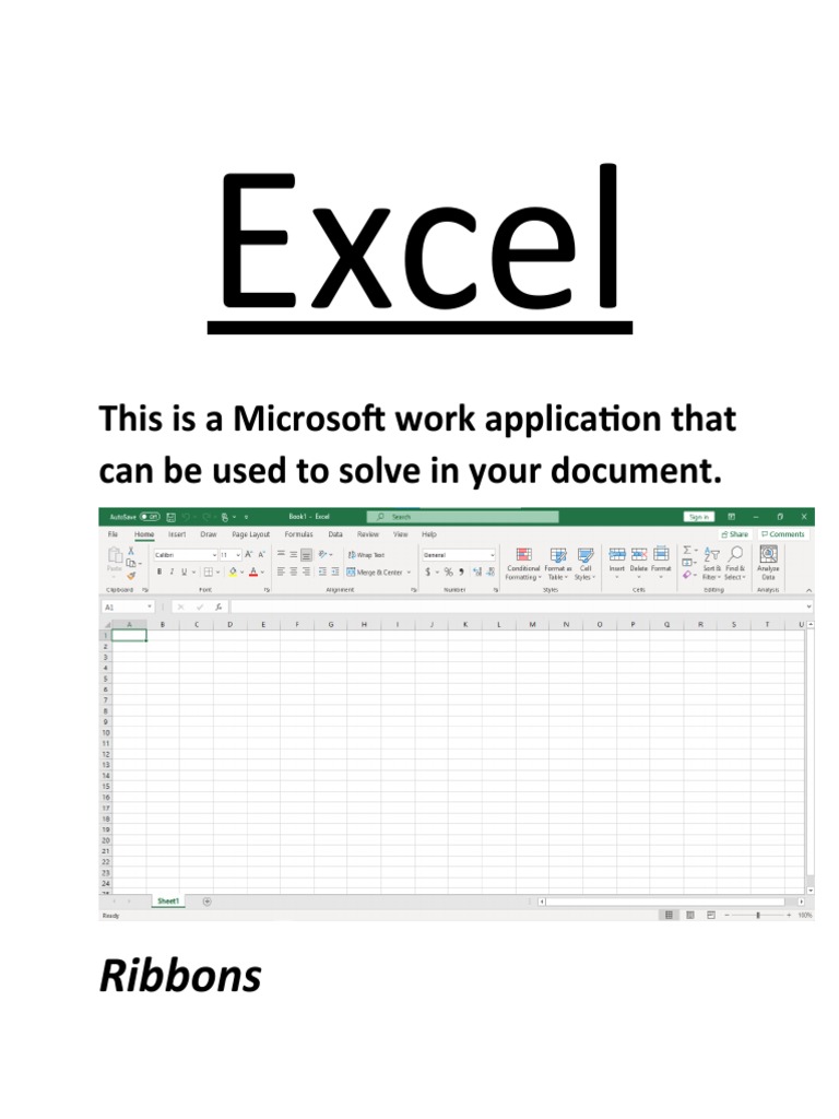 Excel: Ribbons | PDF | Computers