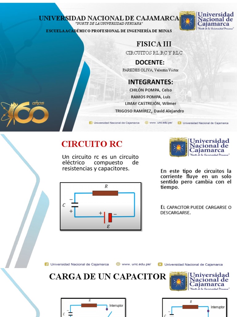 Circuitos RC, RL y RLC | PDF | Impedancia eléctrica | Inductor