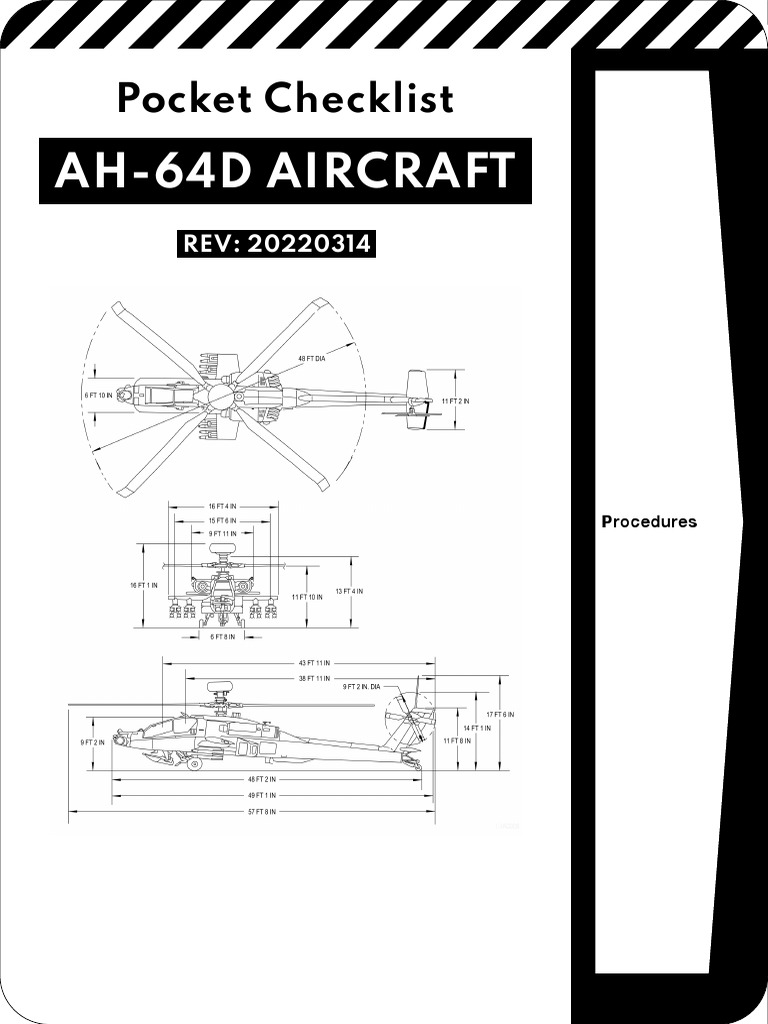 Ah-64D Aircraft: Pocket Checklist | PDF | Equipment | Manufactured Goods