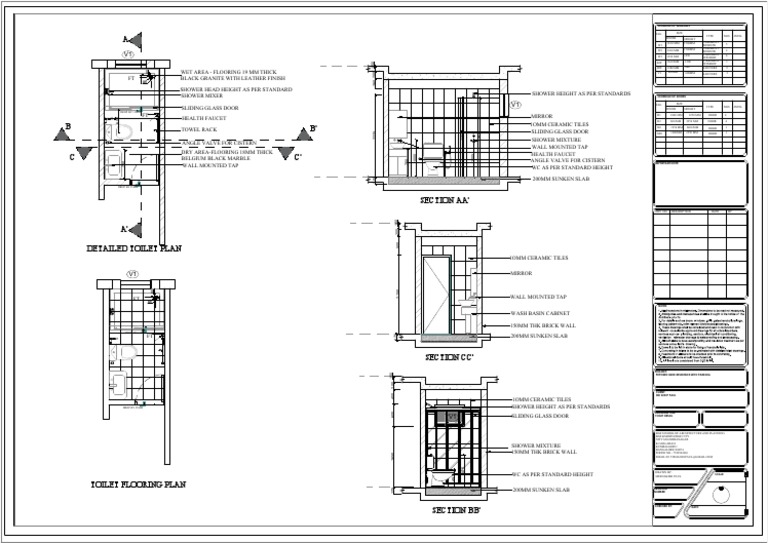 Wd1 Final Toilet Details (Mee) | PDF | Door | Tap (Valve)