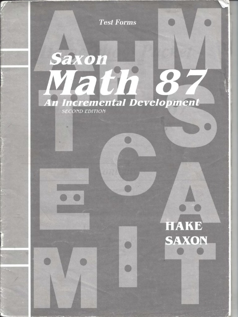 Saxon Math 8 7 2nd Ed Test Forms 2 | PDF