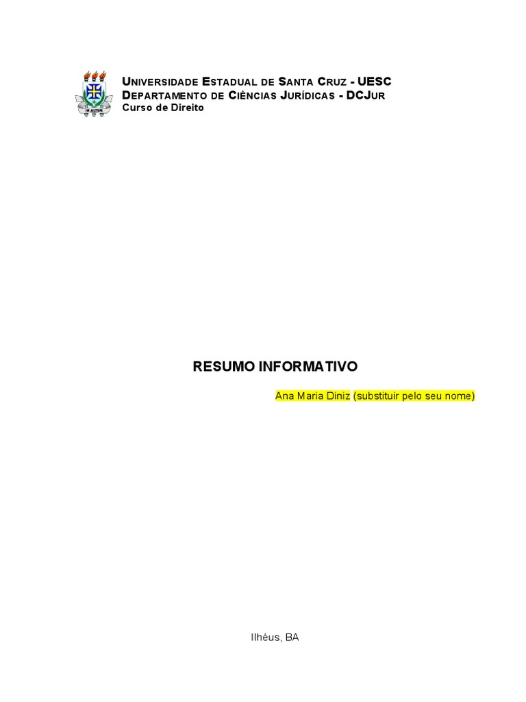 CAPA TRABALHO DE RESUMO Informativo 2022 1 E Barema Noturno | PDF