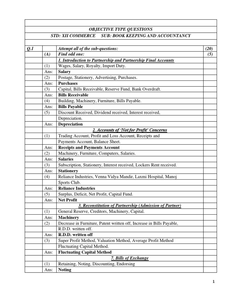 Practice BK Question Bank | PDF | Debits And Credits | Expense