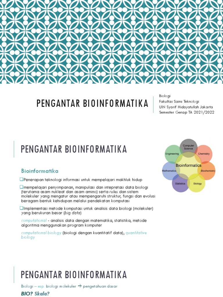 Pengantar Bioinformatika Pdf