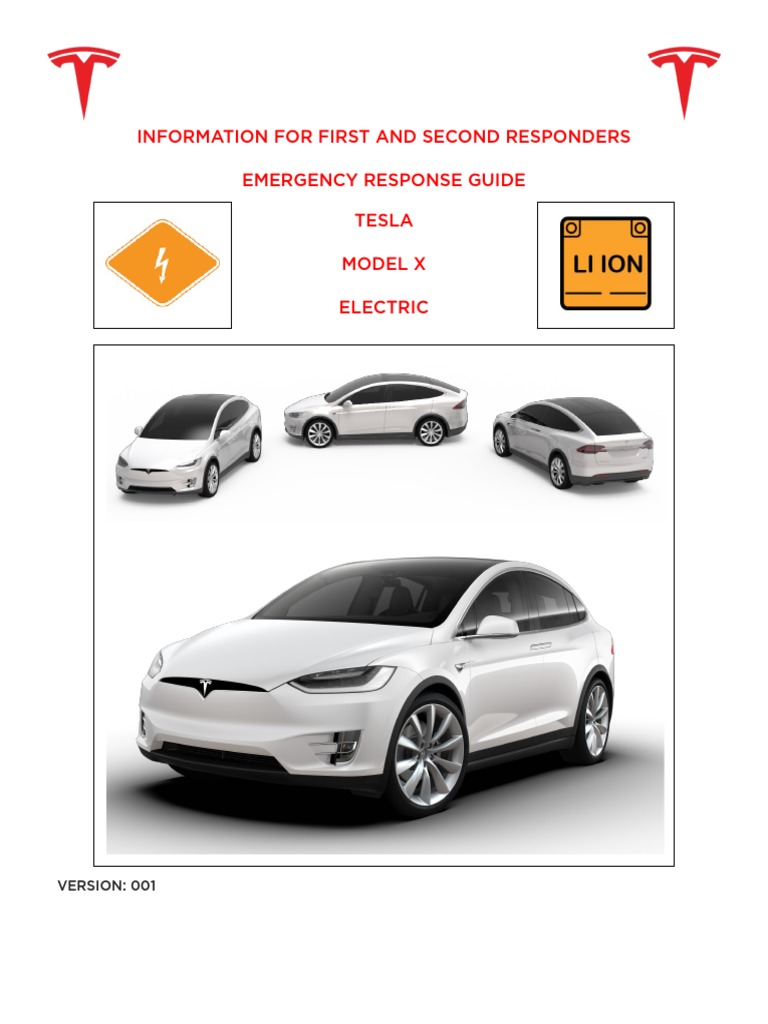 Tesla Model X Emergency Response Guide (English) | PDF | Airbag | Seat Belt