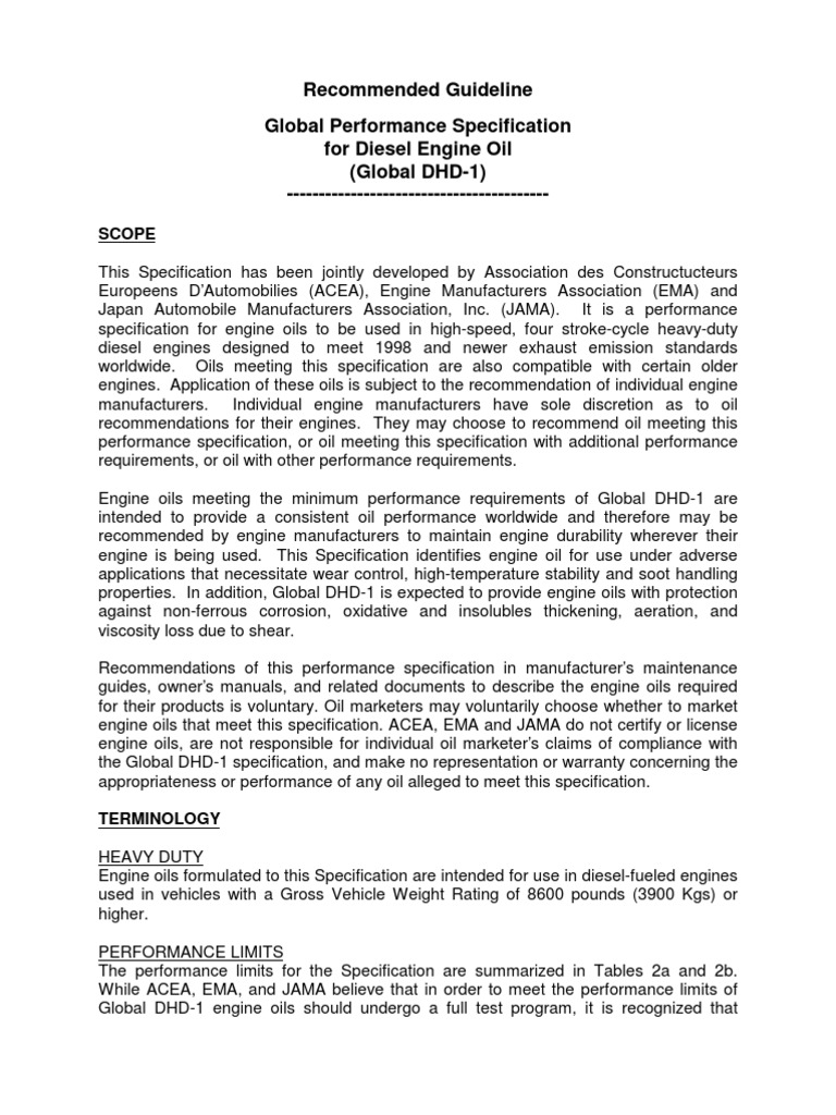 Global DHD 1 | PDF | Motor Oil | Engines