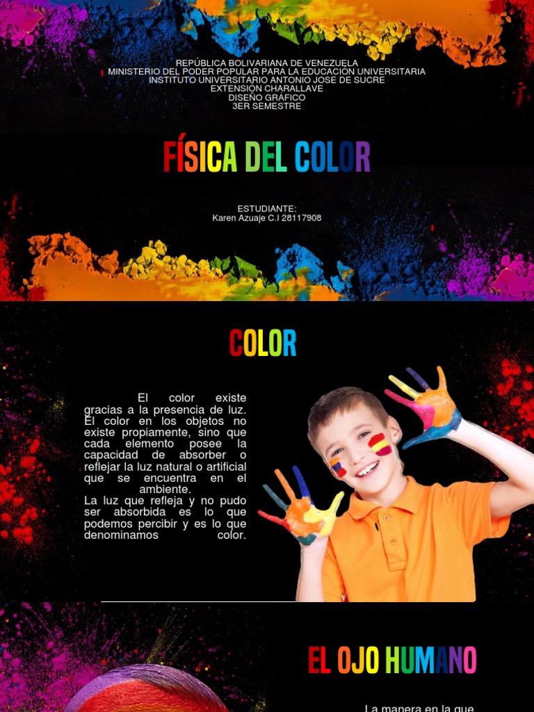 Física del Color y Percepción Visual | PDF | Color | Espectro ...