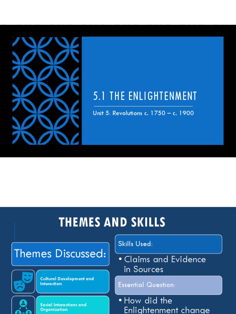 APWH 5.1 The Enlightenment | PDF | Age Of Enlightenment | Egypt