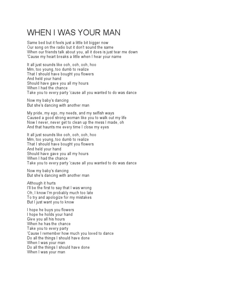 When I As Your Man | PDF