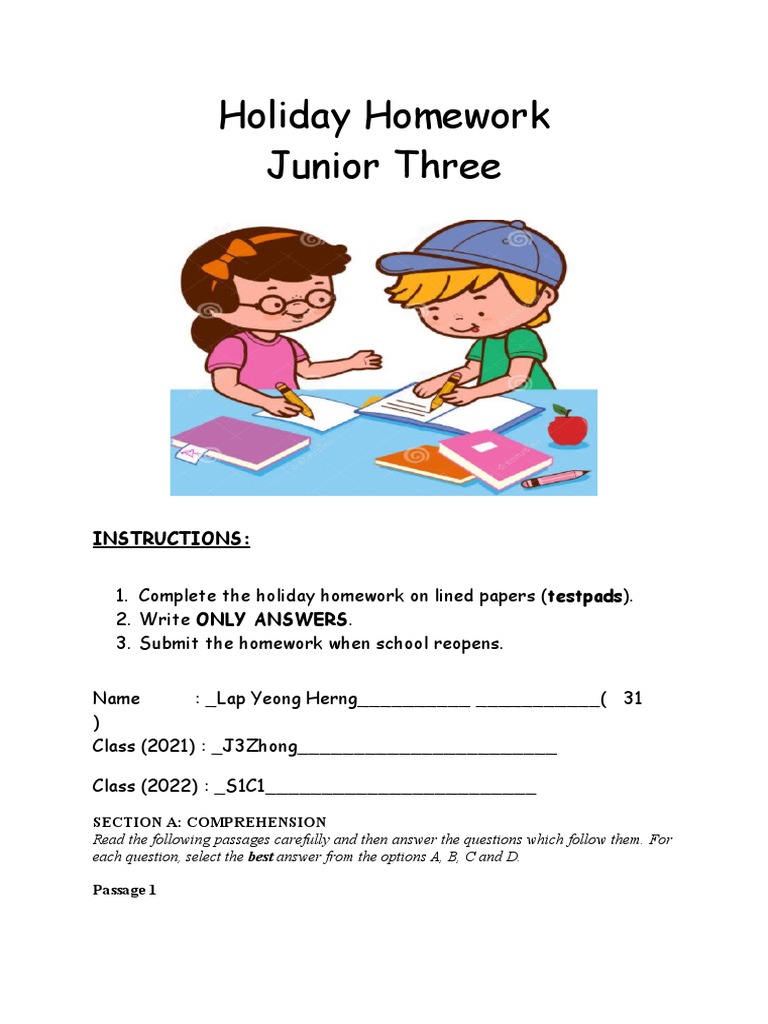 English Holiday Homework | PDF | Salt | Superstitions