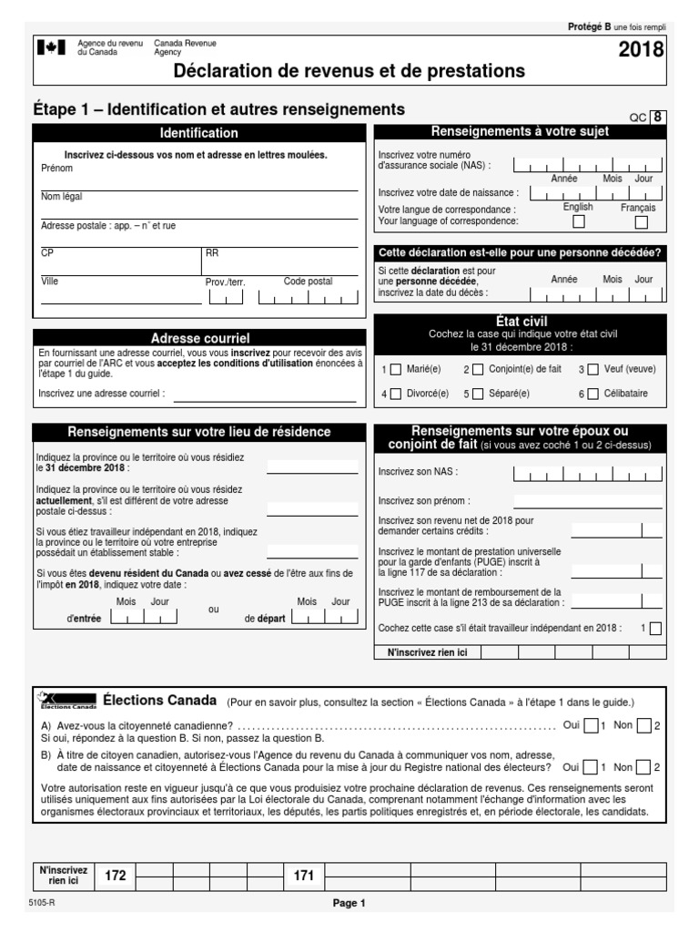 Déclaration de Revenus Et de Prestations: Étape 1 - Identification Et ...