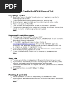 Study Close-Out Visit Checklist | PDF | Clinical Trial | Institutional ...