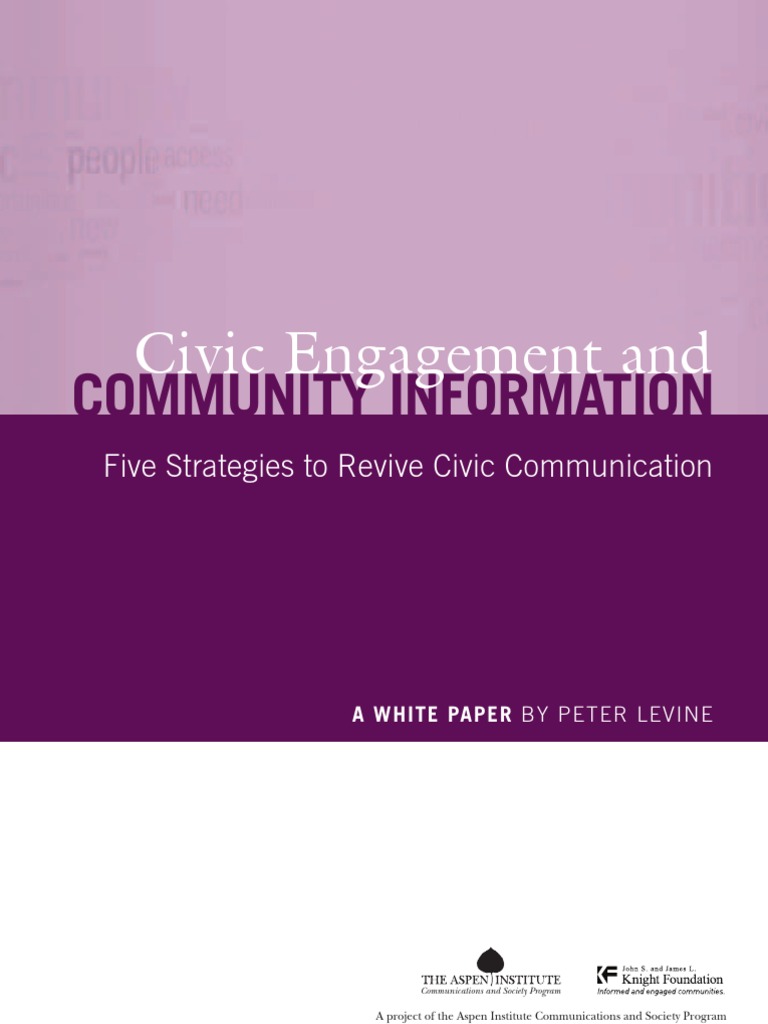 Civic Engagement and Community Information: Five Strategies To Revive ...