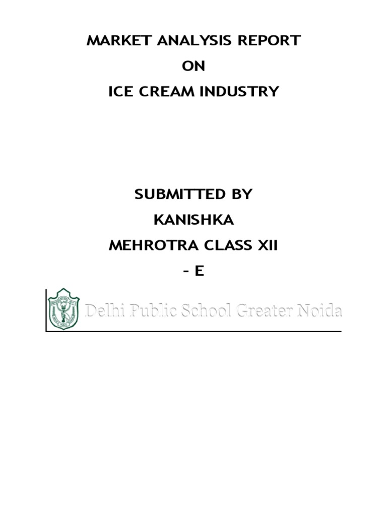 Business Studies Project Class Xii | PDF | Ice Cream | Brand
