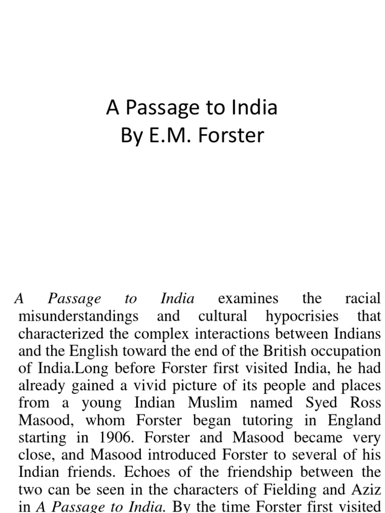 A Passage To India | PDF