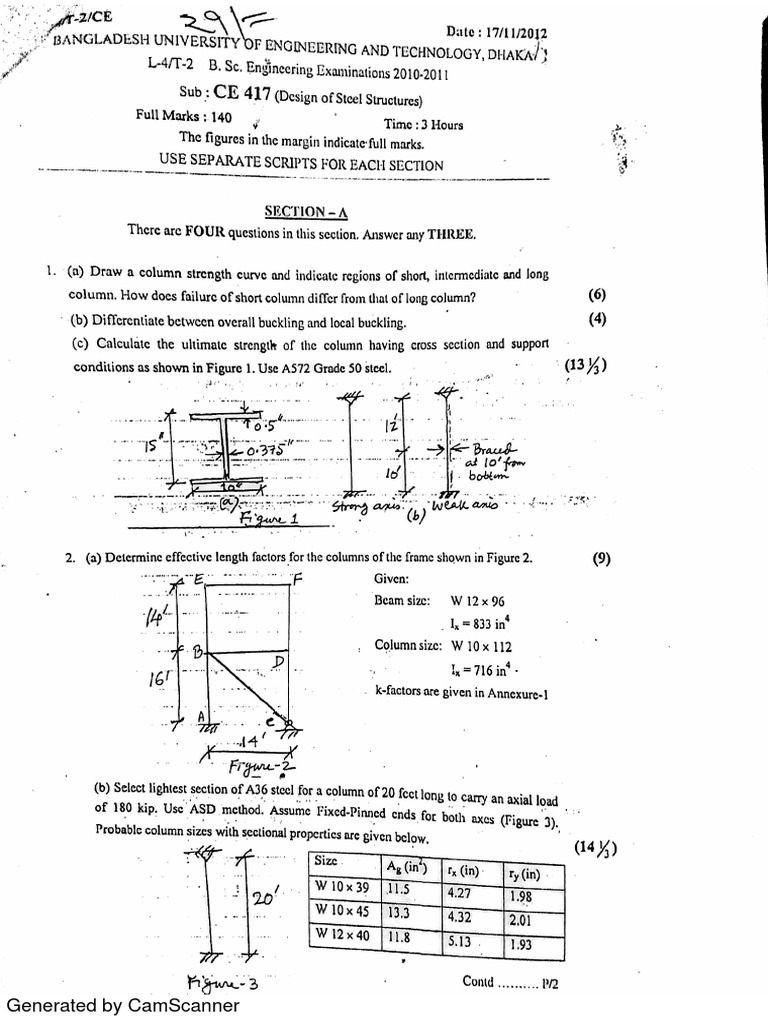 BUET Term Final Question | PDF