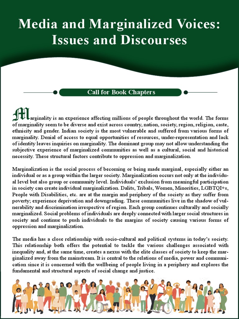 Call For Book Chapters-Media and Marginalised Voices | PDF | Social ...