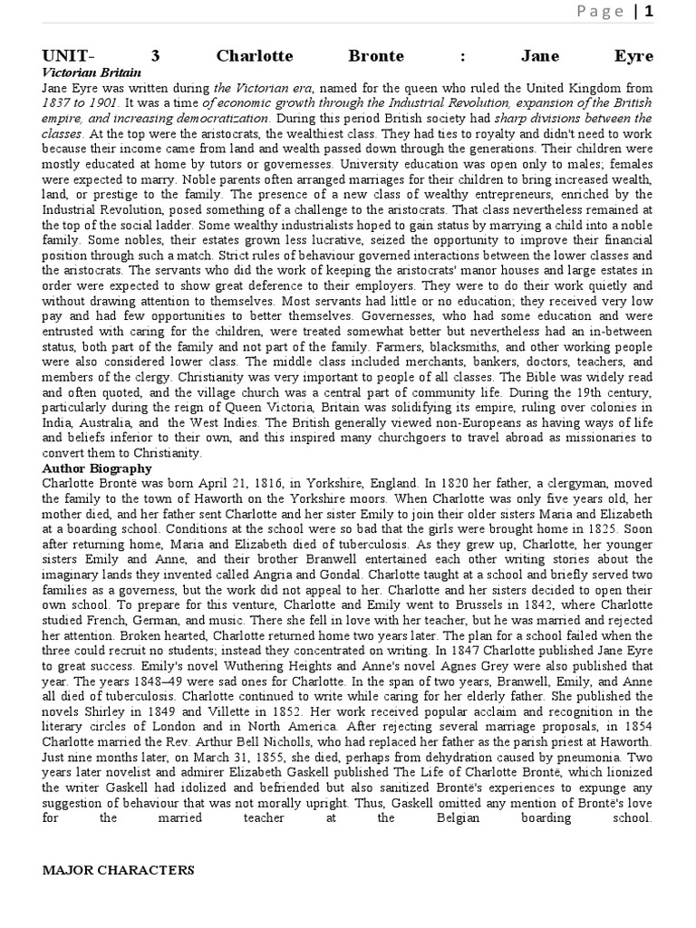 Victorian Era & Jane Eyre Insights | PDF | Charlotte Brontë | Jane Eyre