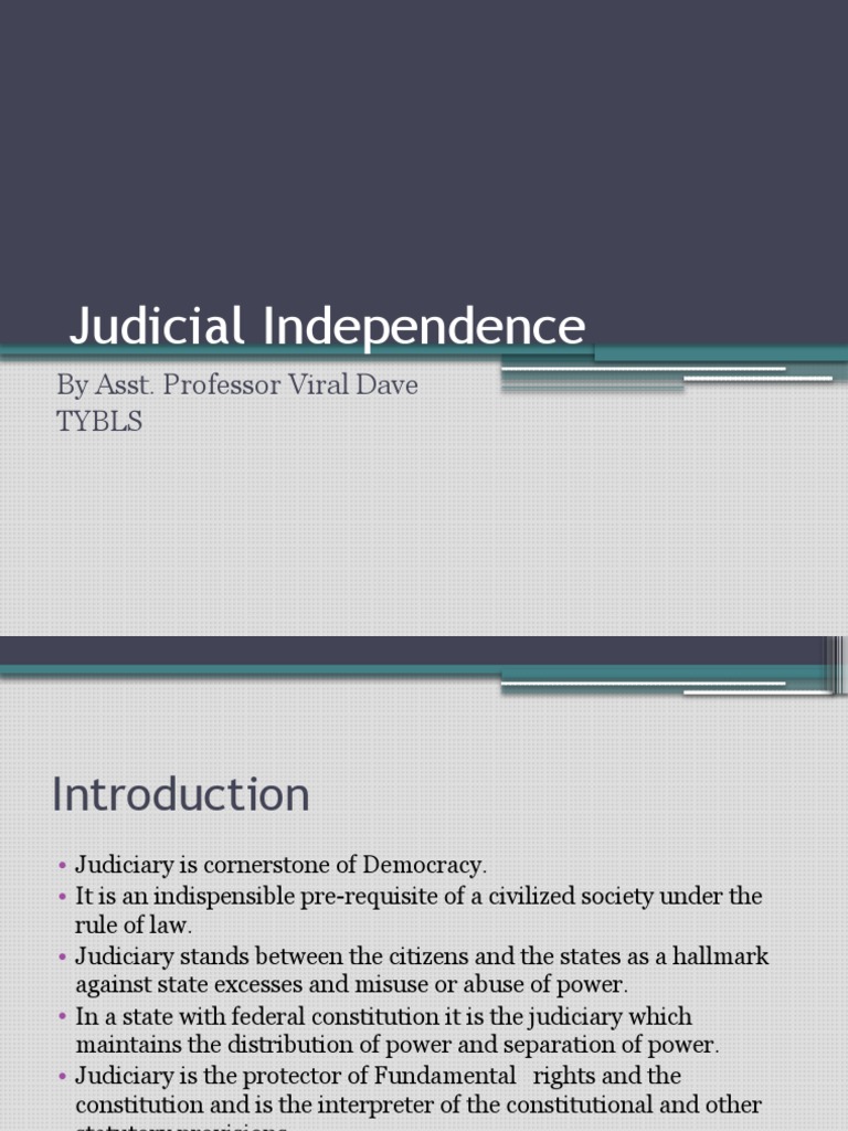 Independence of Indian Judiciary Explained | PDF | Supreme Court Of ...