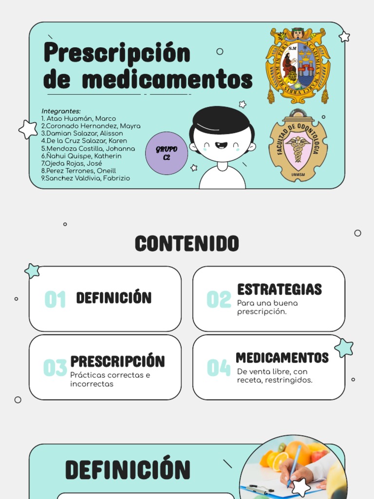 SEMANA 5 PRACTICA Prescripción de Medicamentos TURNO C G2 UNMSM | PDF ...