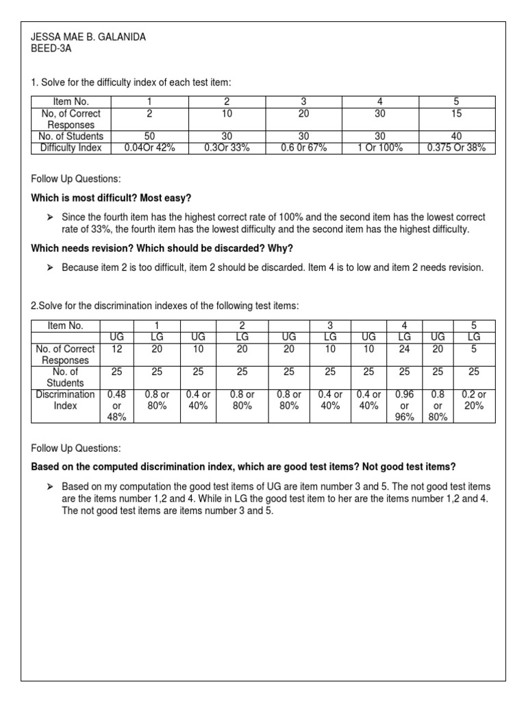 Which Is Most Difficult? Most Easy? | PDF
