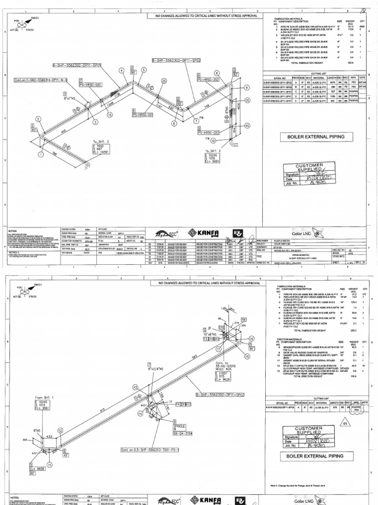 Piping Weld-NDT Map Drawing - BEP For Module 3 (Updated) | PDF