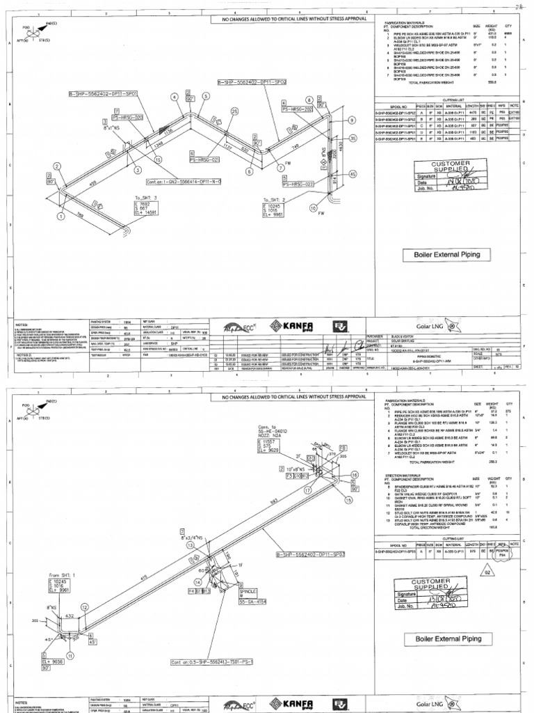 Piping Weld-NDT Map Drawing - BEP For Module 4 (Updated) | PDF