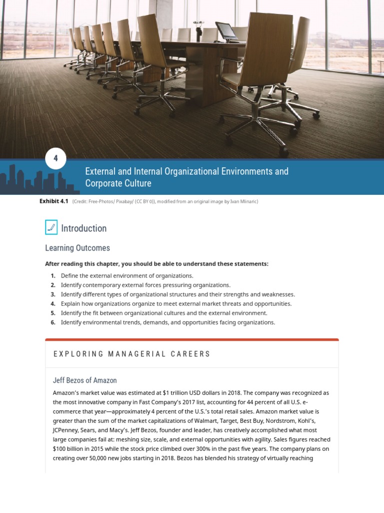 External and Internal Organizational Environments and Corporate Culture ...