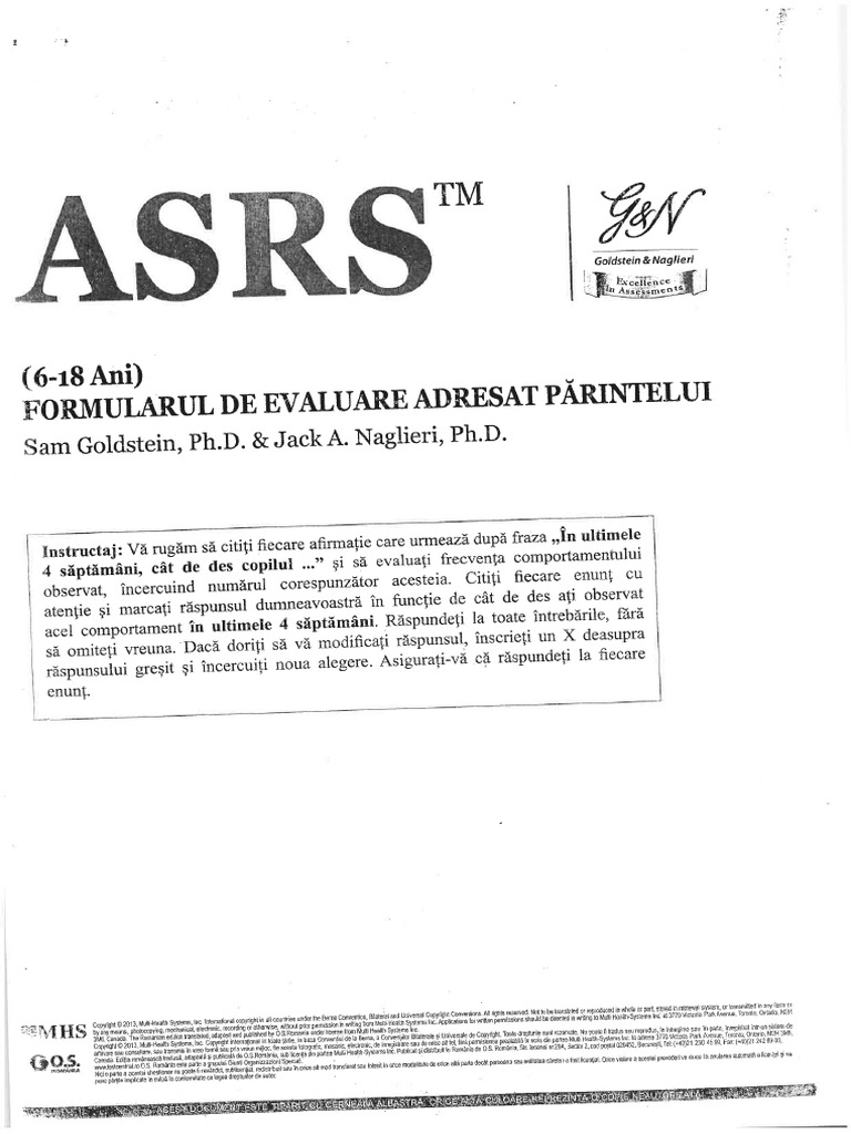 ASRS Parinte | PDF