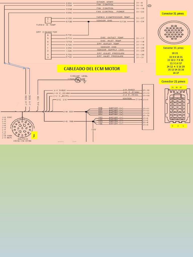 Cableado ECM Motor: Conectores 31 y 21 Pines | PDF