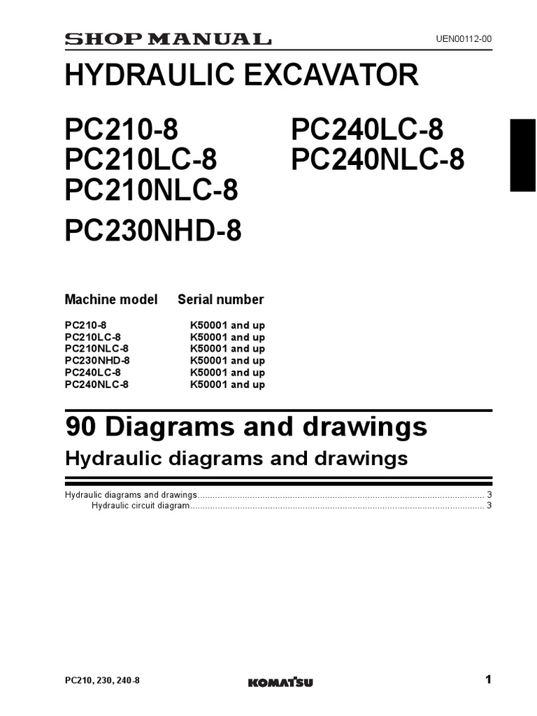 PC210 (220) - 8 UEN00084-01 Diagrams & Drawings | PDF | Electricity ...