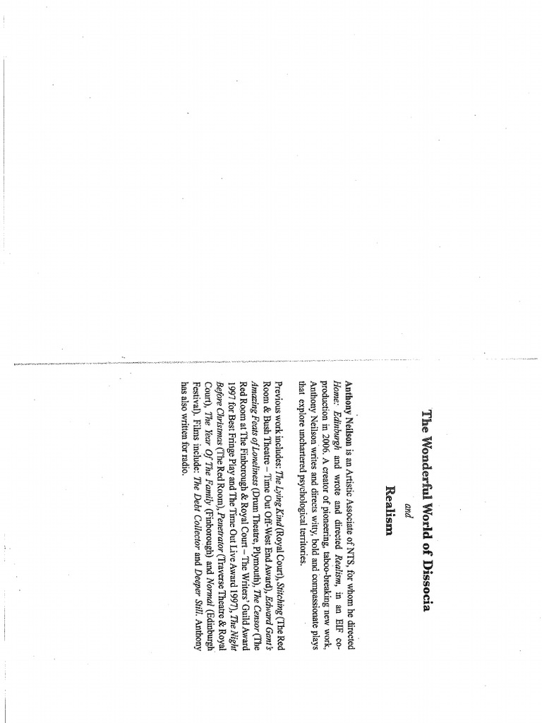 Anthony Neilson - The Wonderful World of Dissocia (2004) | PDF