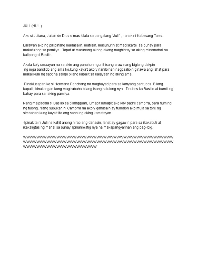 Monologo Ni Huli | PDF