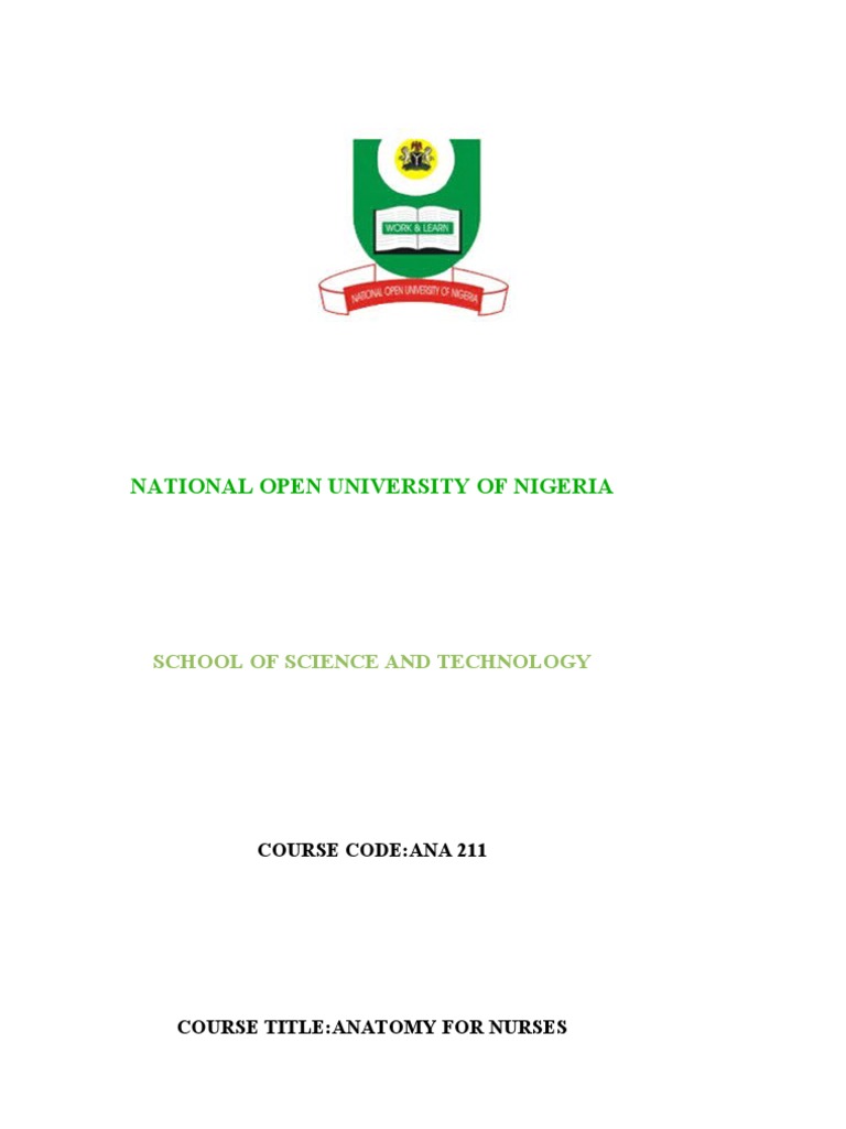 Ana 211 Anatomy For Nurses | PDF | Skin | Epidermis