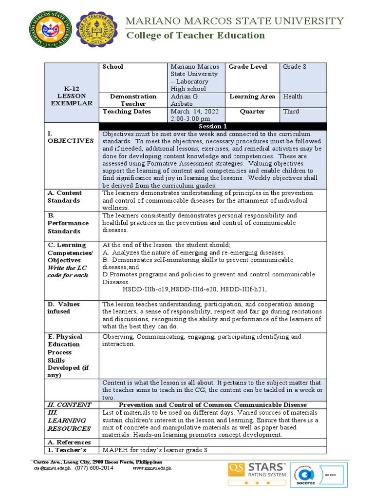 Detailed Lesson Plan in Grade 8 Health Lesson 2 | PDF | Sexually ...