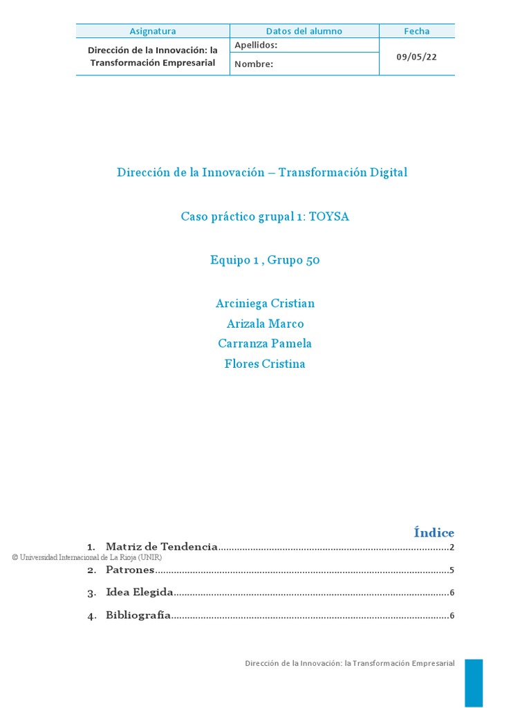 Caso TOYSA | PDF | Innovación | Juguetes