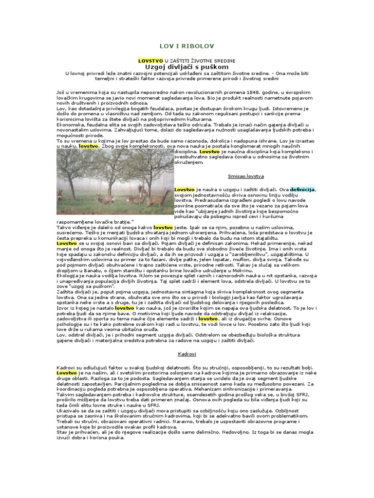 Lov I Ribolov | PDF