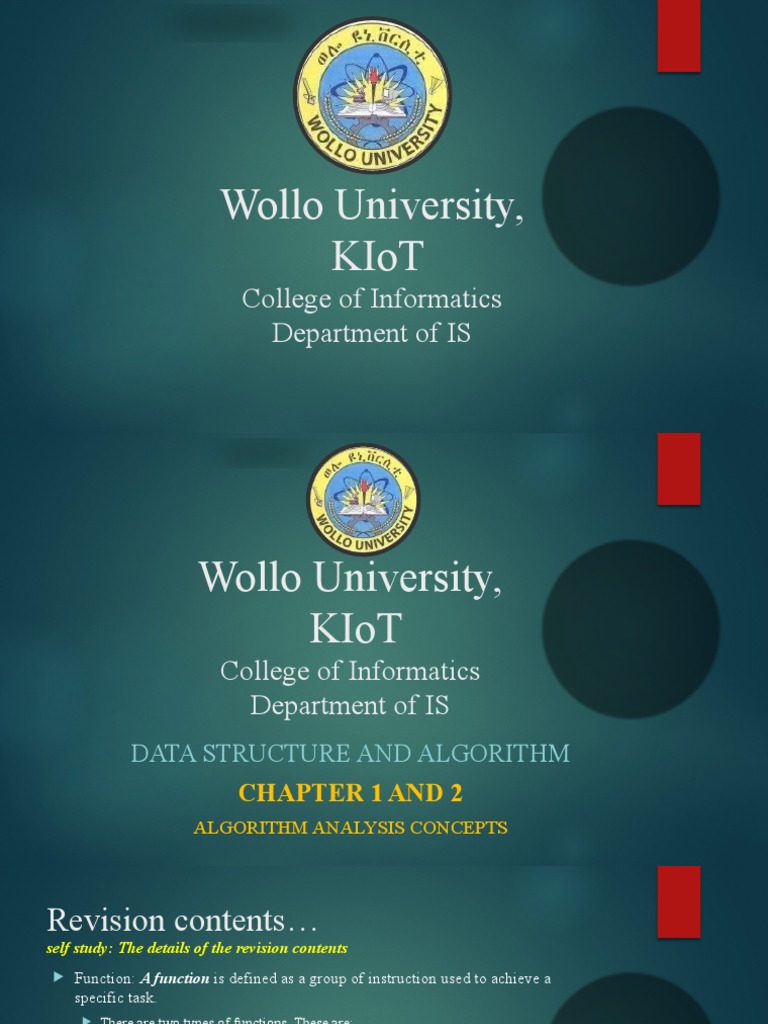 Wollo University, Kiot: College of Informatics Department of IS | PDF ...